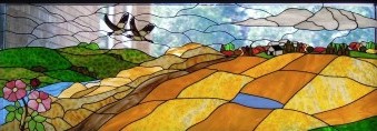 Paned Expressions Stained Glass Design of Scenic Alberta Fabricated by ...