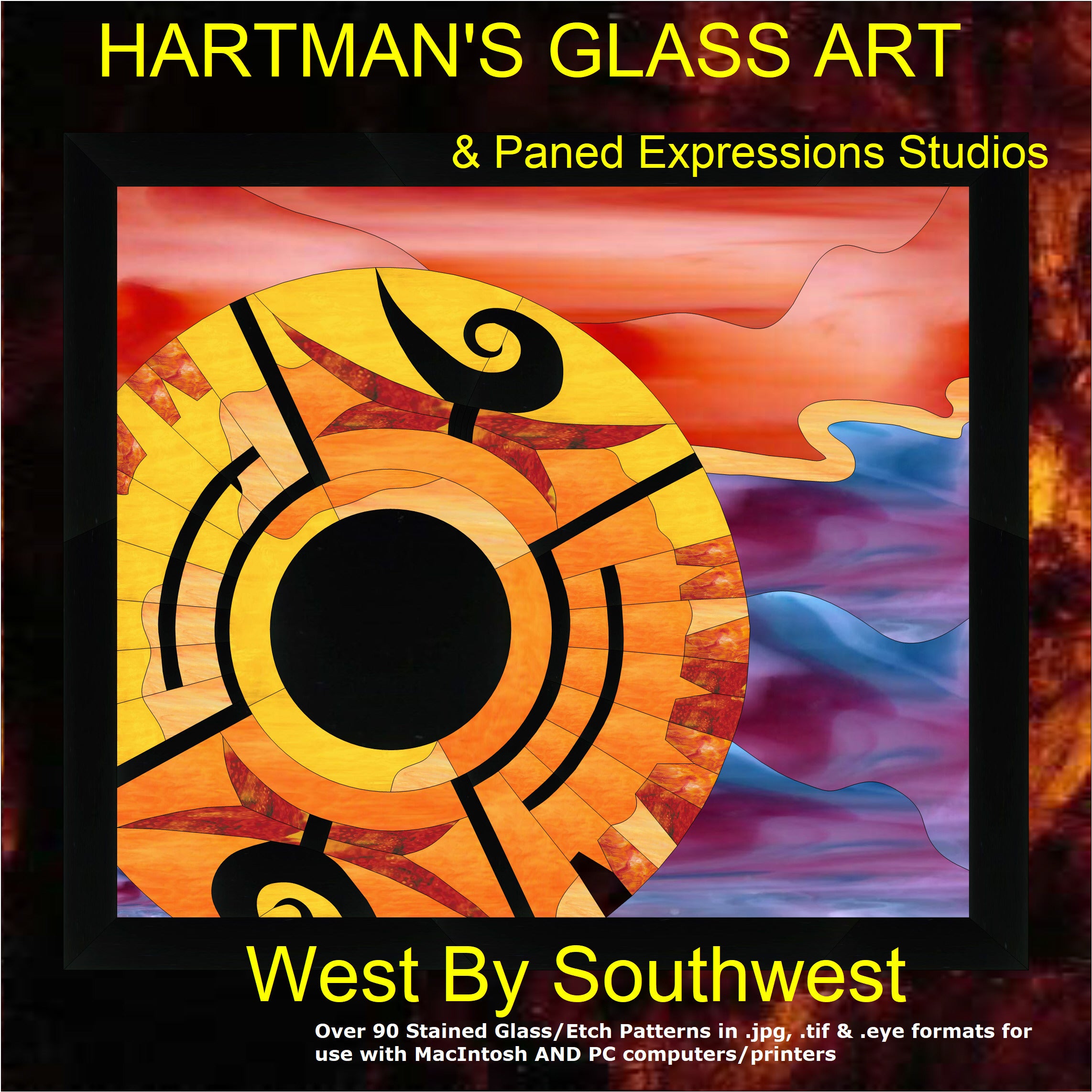 Southwest Stained Glass Patterns, 90+ Stained Glass Designs on CD ...