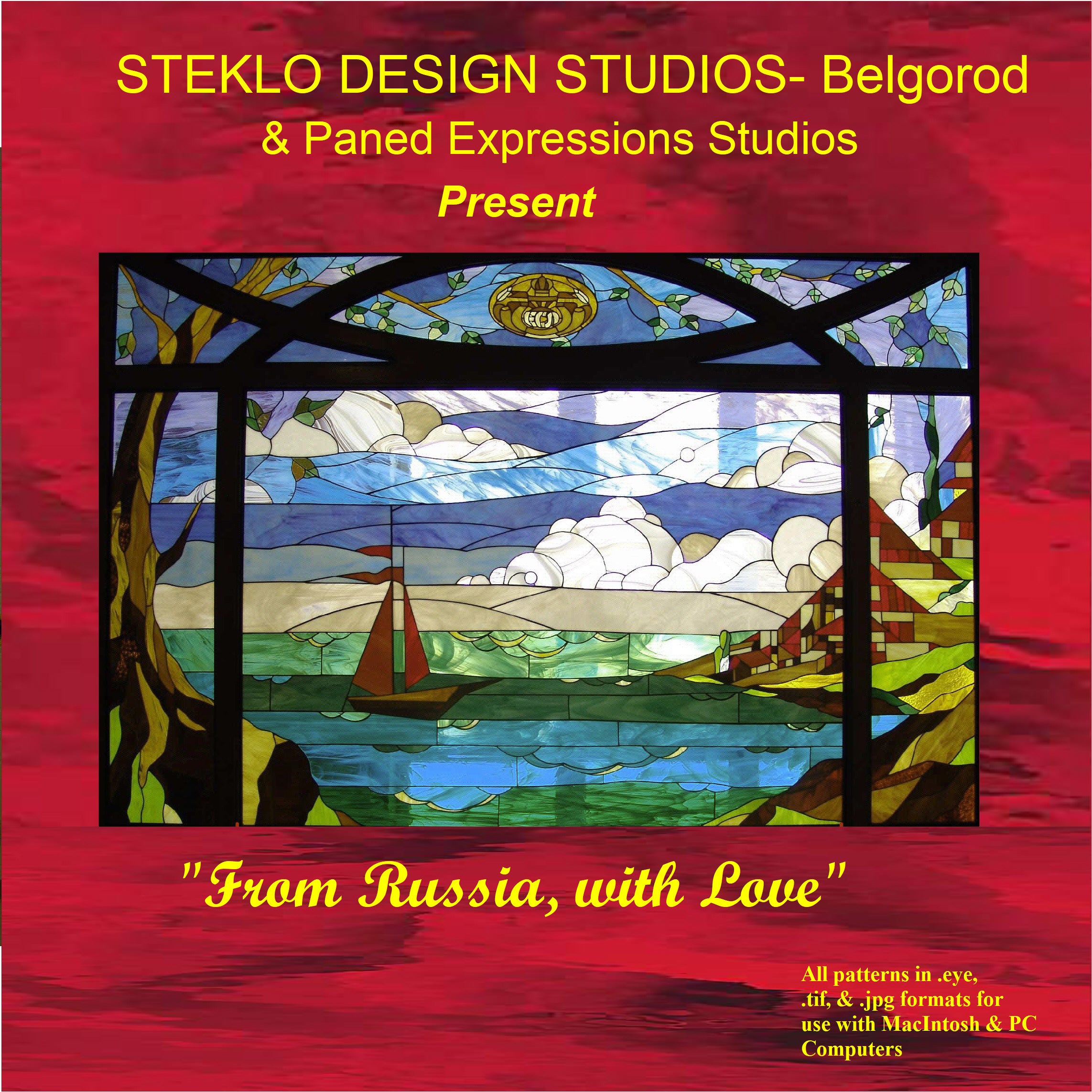 Russian Stained Glass Patterns, 70+ Stained Glass Designs on CD – Paned ...